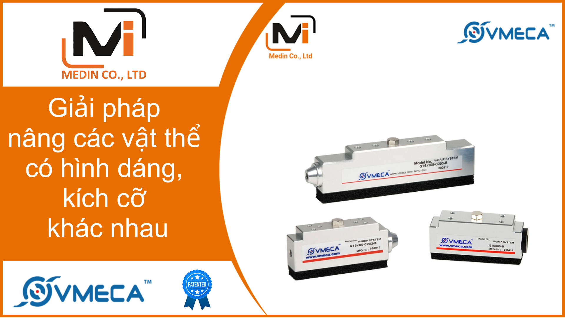 Giải pháp nâng các vật thể có hình dáng kích cỡ khác nhau bằng giác hút chân không Mini Grippers ...