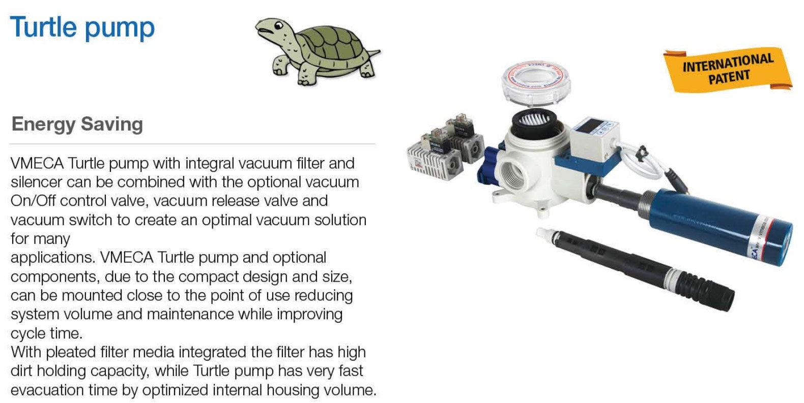 Ưu điểm vượt trội của Bơm chân không VMECA Turtle Pump VTC3133-2 trong tự động hoá